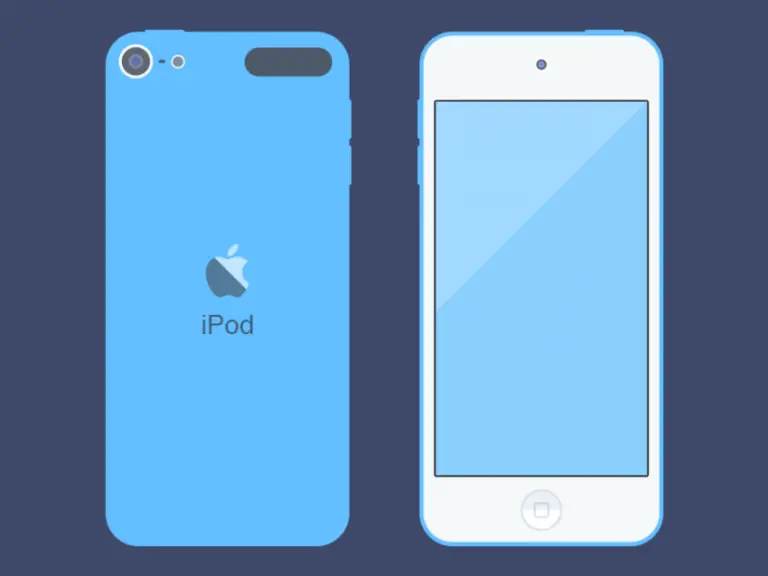 Flat iPod Touch Mockup in 5 Different Colors - Free PSD - PSD Templates ...