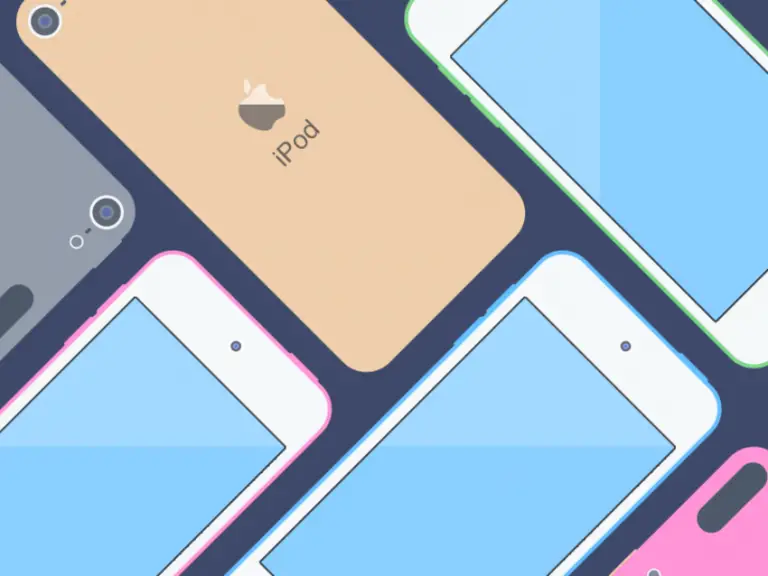 Flat iPod Touch Mockup in 5 Different Colors - Free PSD - PSD Templates ...