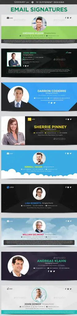 20+ Best Email Signature Templates - Complete Overview - PSD Templates Blog