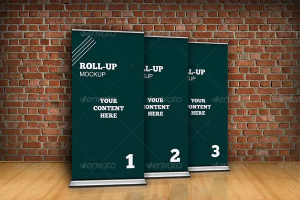 20+ PSD Roll Up Banner Mockup For Advertising Banners - Detailed ...