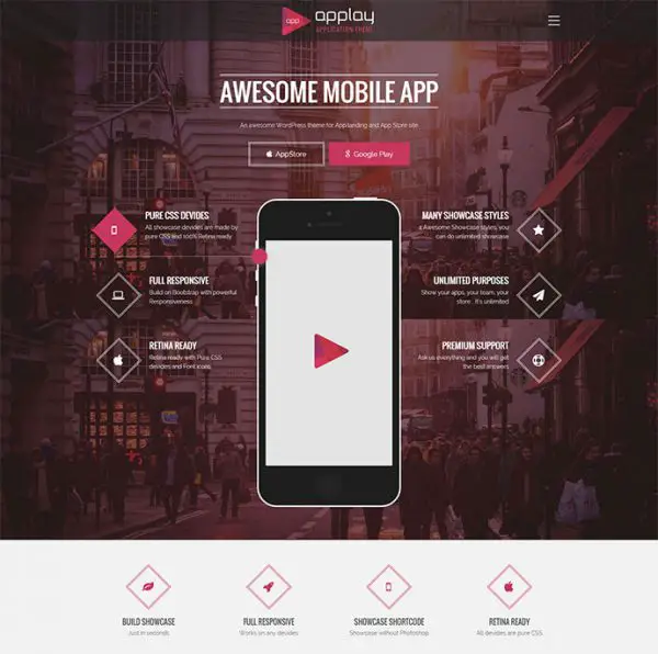 17+ Stunning App Showcase WordPress Themes for App Developers - Full ...
