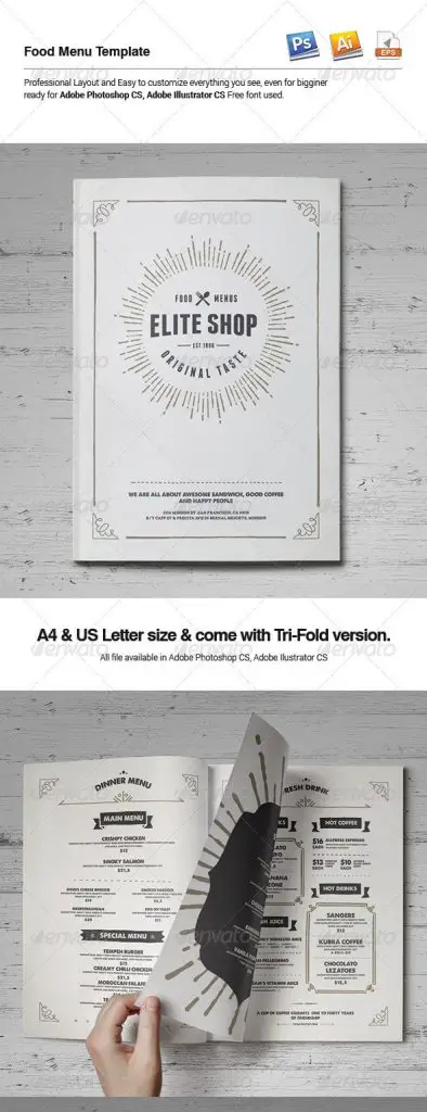 40+ PSD & InDesign Food Menu Templates for Restaurants - Full Overview ...