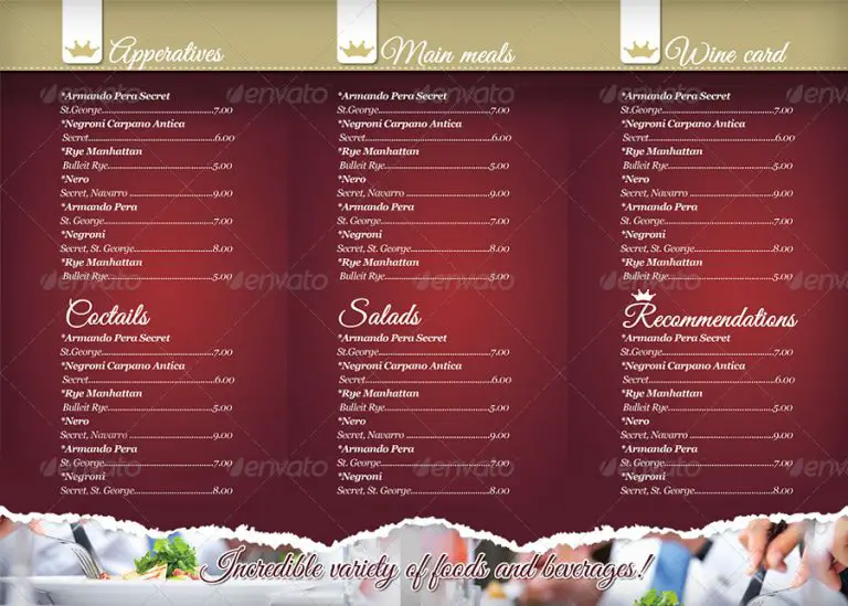 40+ PSD & InDesign Food Menu Templates for Restaurants - Full Overview ...