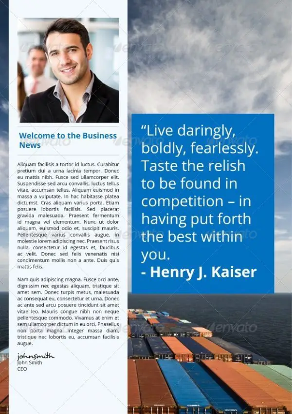 46+ Printable Newsletter Templates in PSD & InDesign Formats - Detailed ...