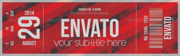 46+ Print Ready Ticket Templates PSD for Various Types of Events - Full ...