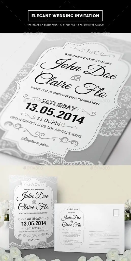 37+ Awesome PSD & InDesign Wedding Invitation Template Designs ...