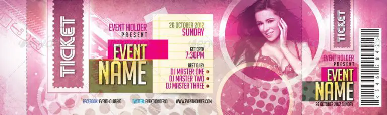 46+ Print Ready Ticket Templates PSD for Various Types of Events - Full ...