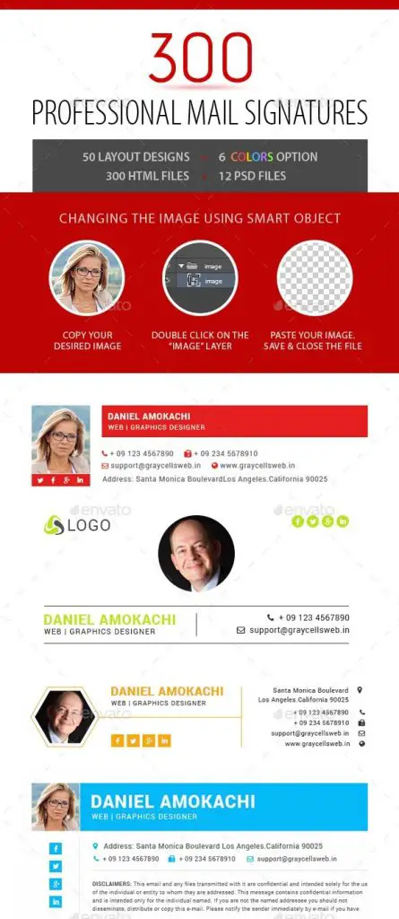20+ Best Email Signature Templates - Complete Overview - PSD Templates Blog