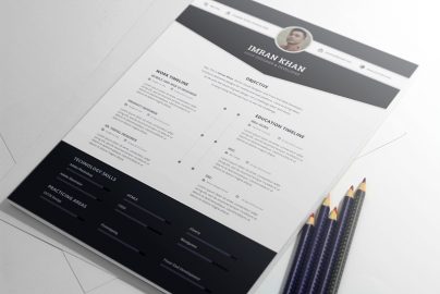 25+ Modern and Wonderful PSD Resume Templates Free Download - General ...